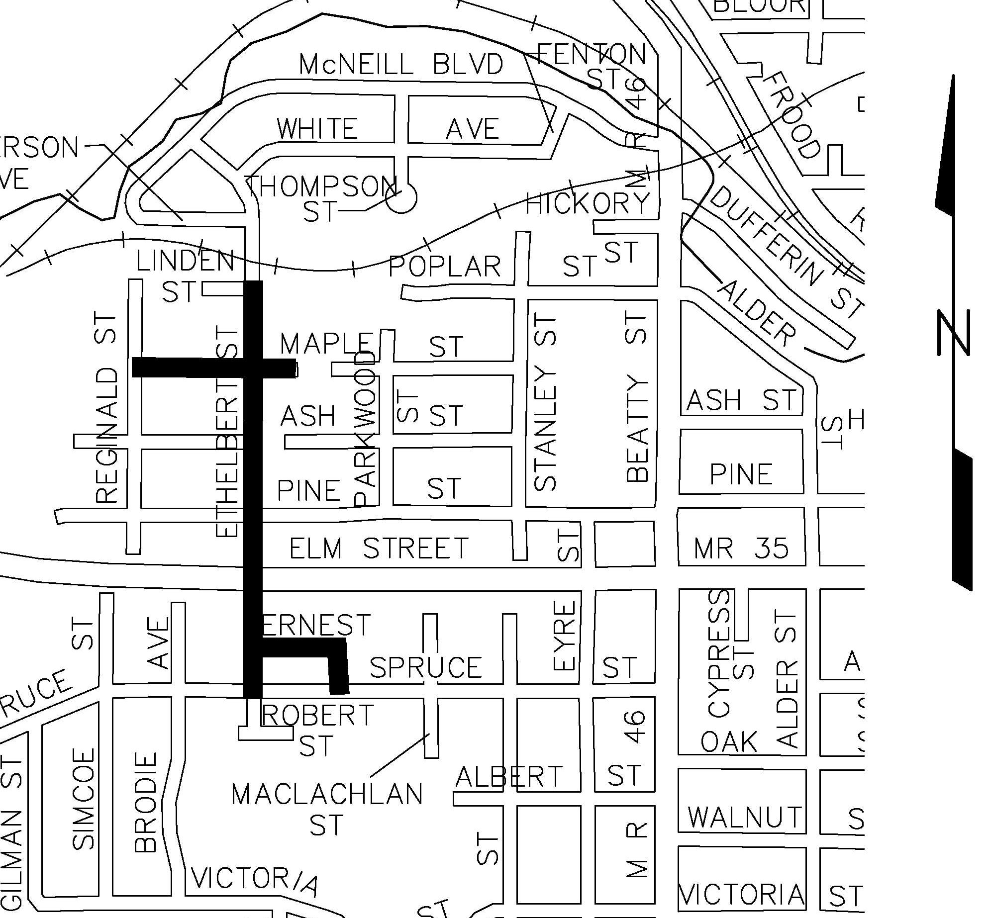 Ethelbert, Maple and Ernest Streets, Sudbury