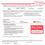 NOTICE OF FINE AND DUE DATE